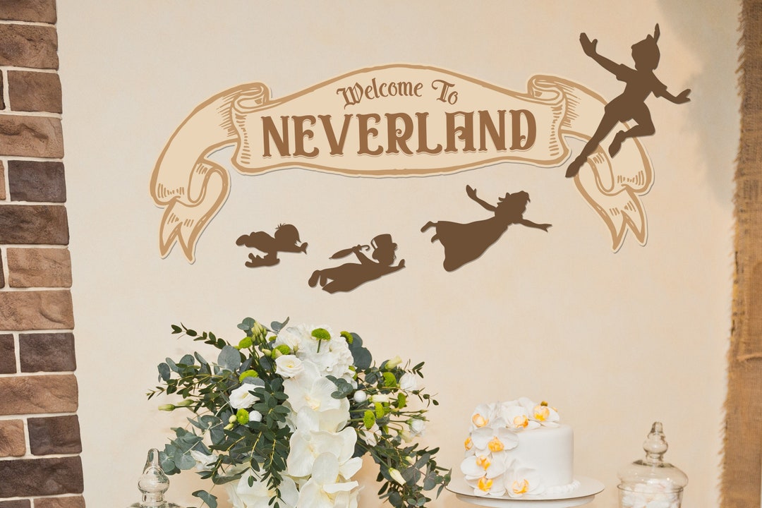 Printable Peter Pan Party Sign, Welcome to Neverland Sign, Never Grow ...