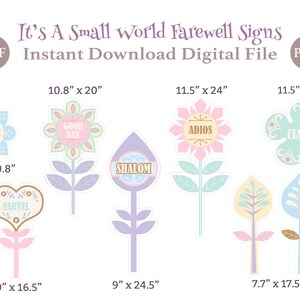 Printable It's A Small World Farewell Stand up Prop, It's A Small World ...