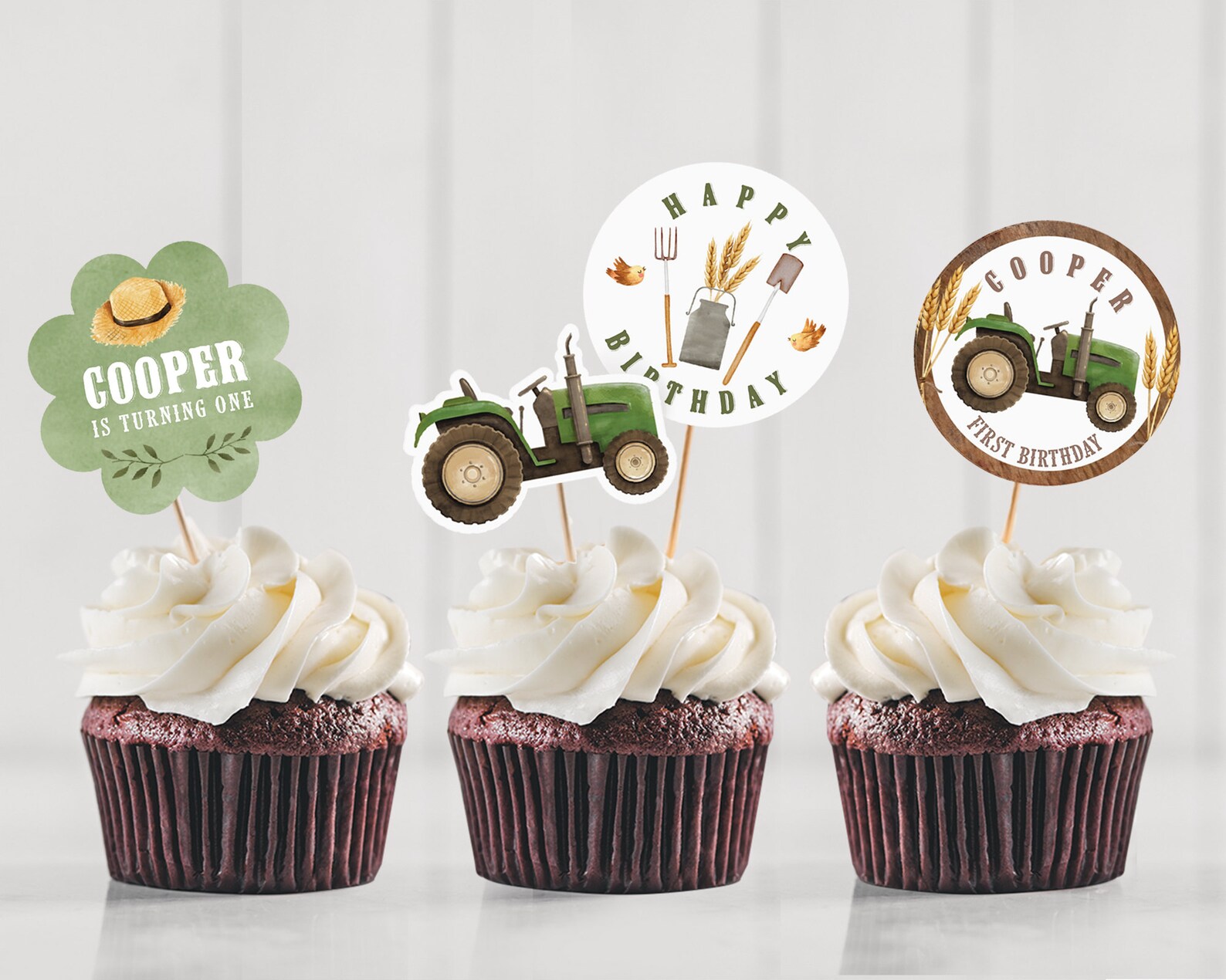 Tractor Cake Topper Printable Cake Topper Party Cake Topper - Etsy