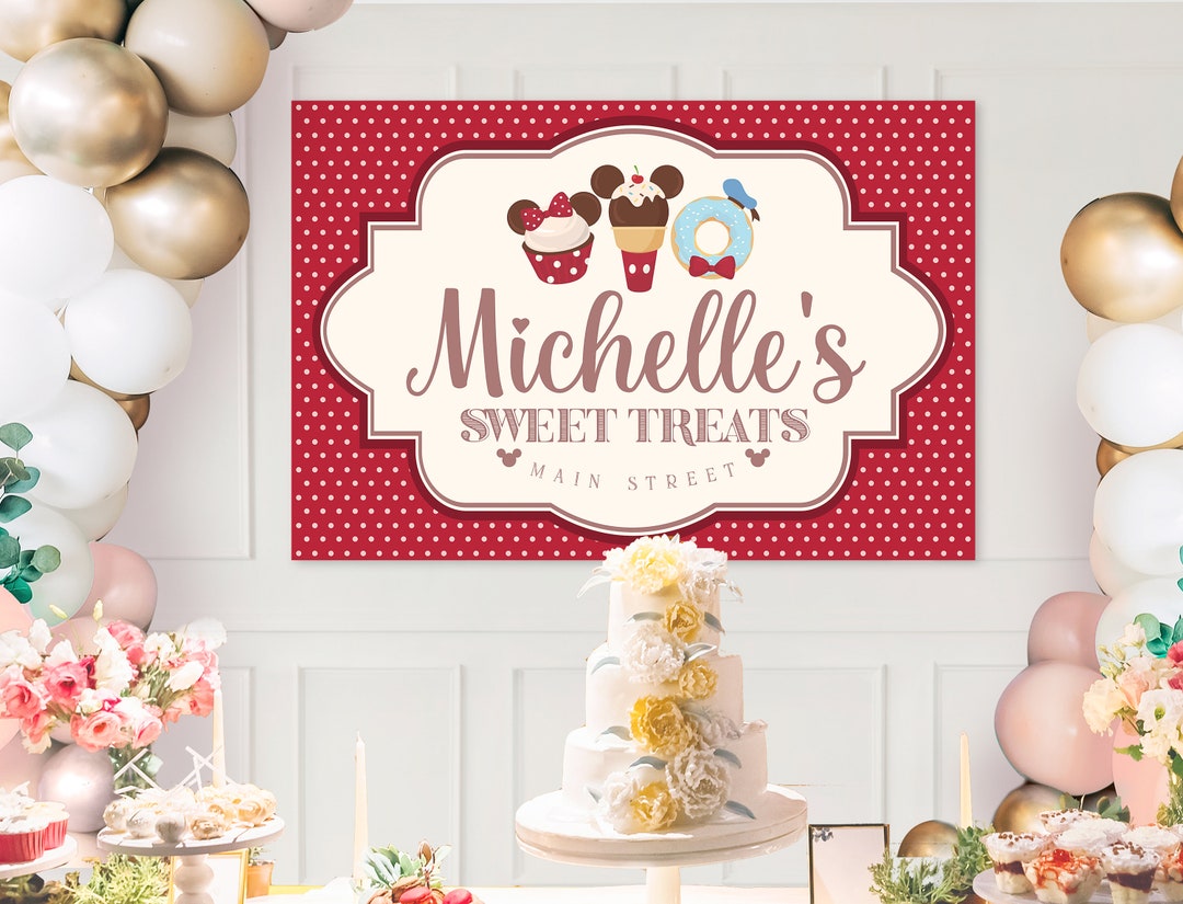 Printable Disney Party Sign, Mickey Treats Sign, Perfect for Any Disney ...