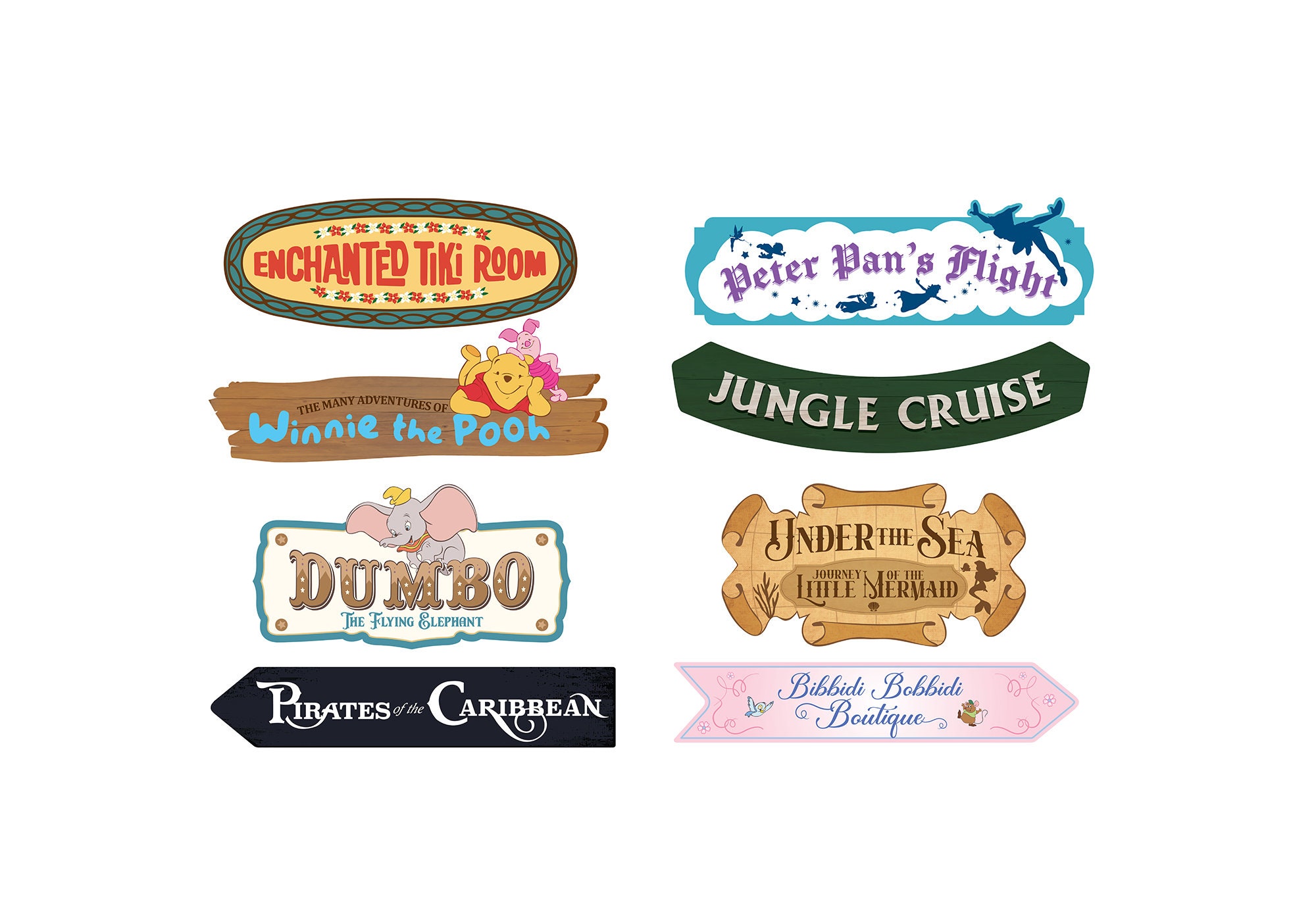 Magic Kingdom Party Directional Sign, Disney World Birthday, Princess ...