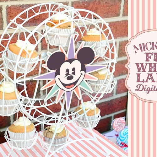 Printable Minnie's Fun Wheel Label Minnie Birthday - Etsy