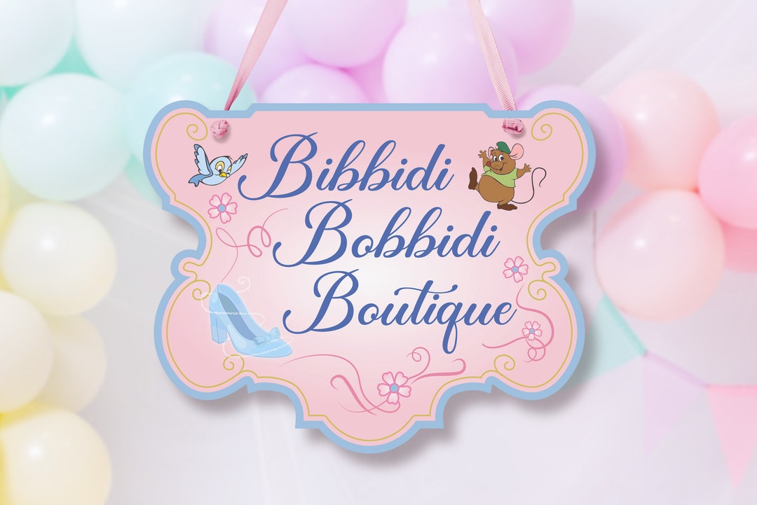 Bibbidi Bobbidi Boutique Sign, Disneyland Birthday, Princess Birthday ...