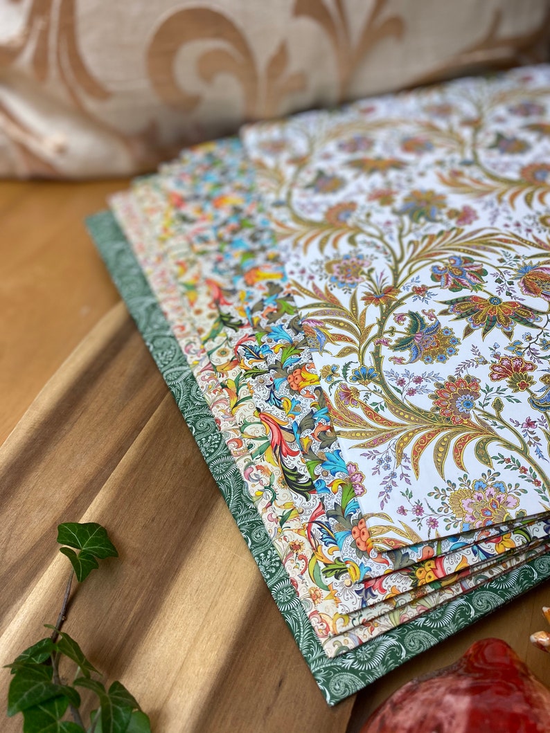 Organizer A4 Letter Size Document Folder File Folder Italian Motif Floral Pattern T