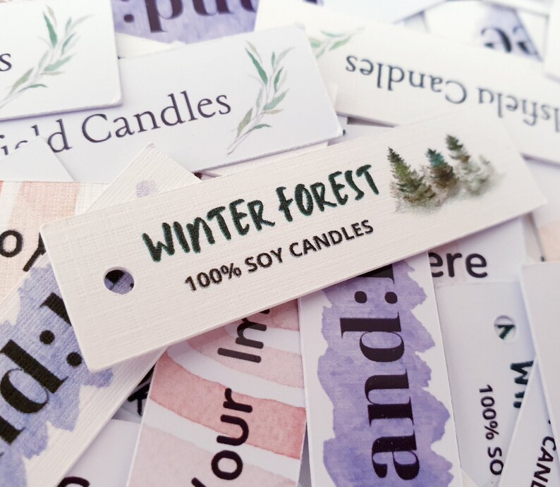 Logo Candle Tags Custom Swing Tags Shop Name Tags Candle - Etsy UK