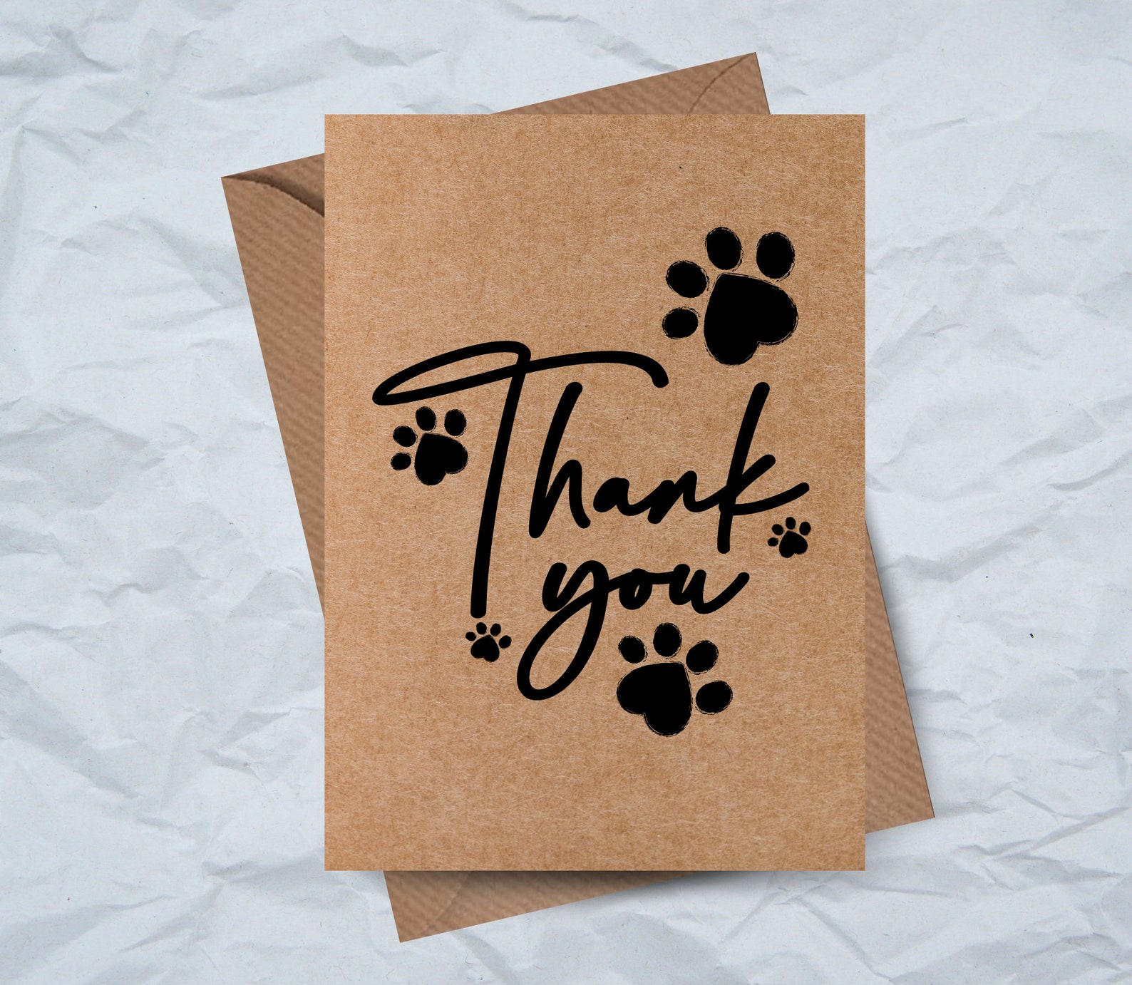 Dog Paw Thank You Card Vet Thank You Card A6 Greetings - Etsy UK