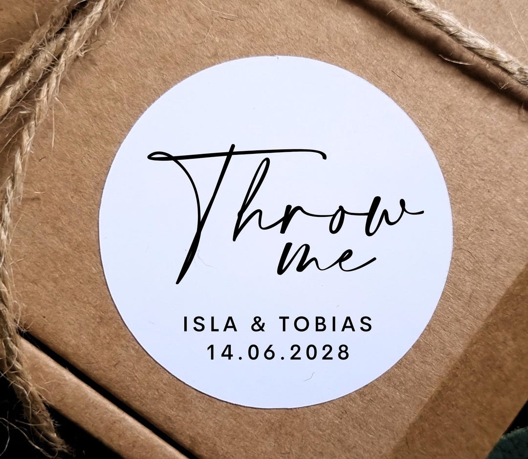 Throw Me Stickers | Throw Me Labels | Confetti Stickers | Wedding ...