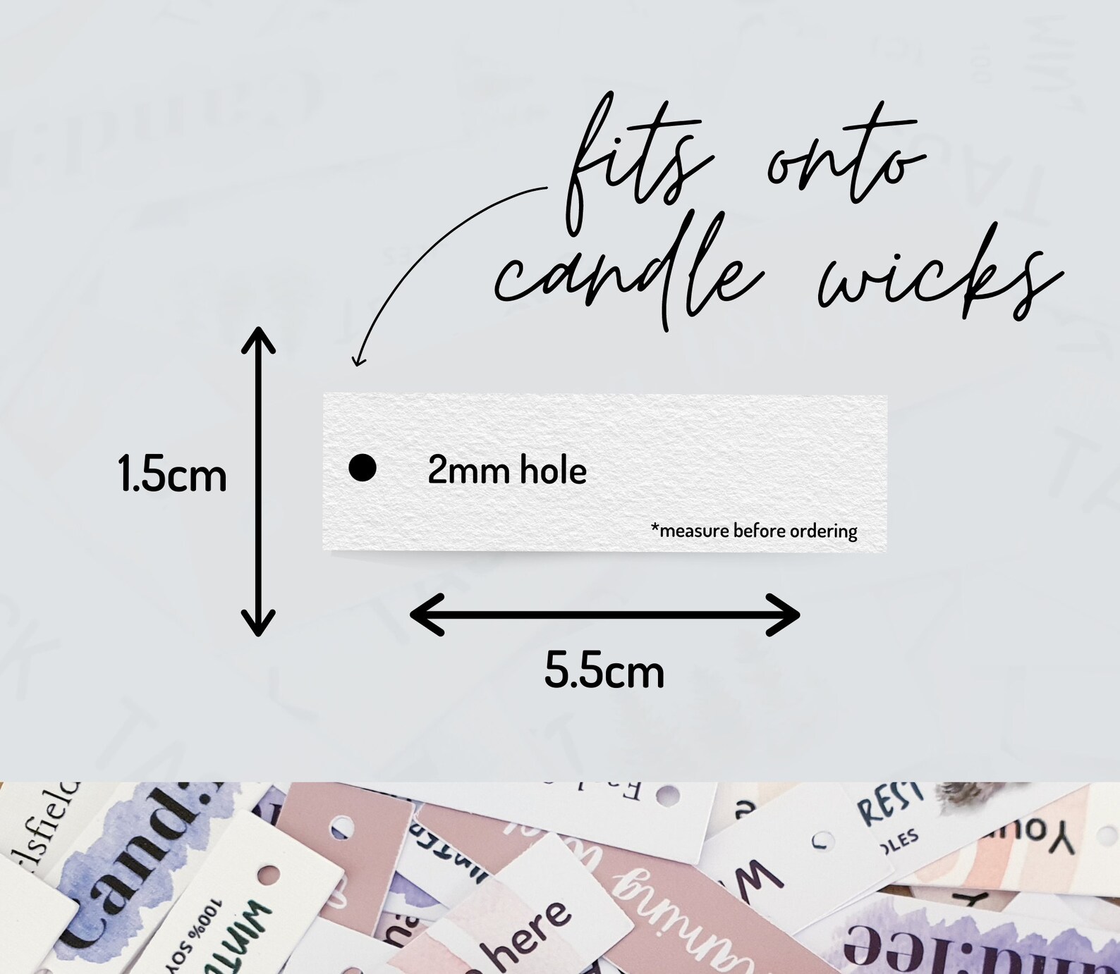 Logo Candle Tags Custom Swing Tags Shop Name Tags Candle | Etsy