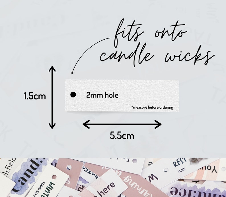 Logo Candle Tags Custom Swing Tags Shop Name Tags Candle - Etsy UK