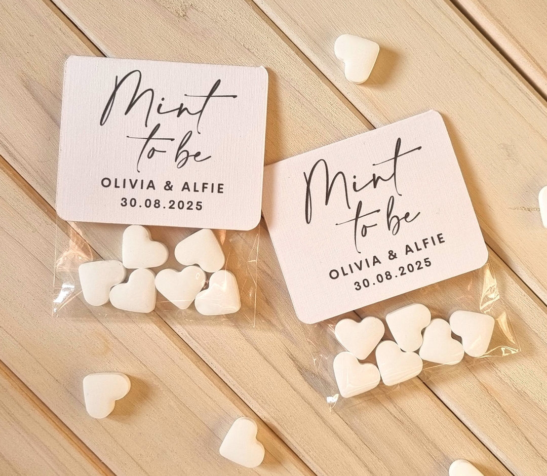 Personalised Mint Wedding Favours | Personalised Mint to Be Favours ...