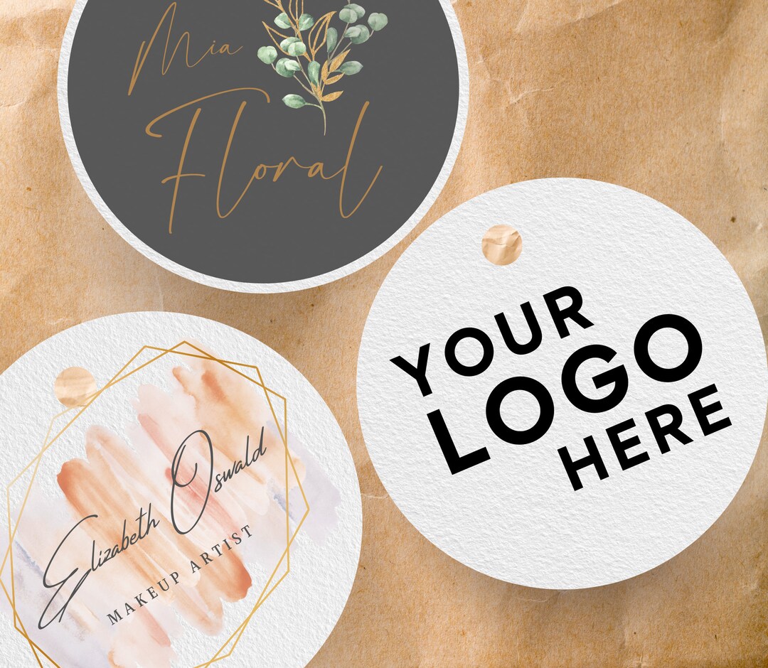 Logo Tags | 3" Circle Tags | Custom Swing Tags | Shop Name Tags ...