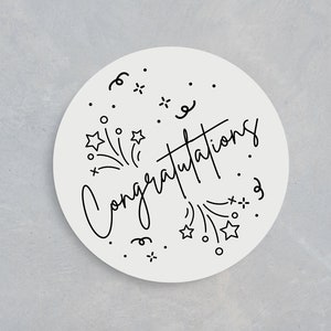 Congratulations Stickers | Party Stickers | Favour Tags | Mini ...