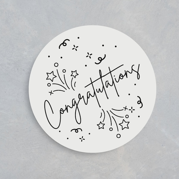 Congratulations Stickers - Etsy UK