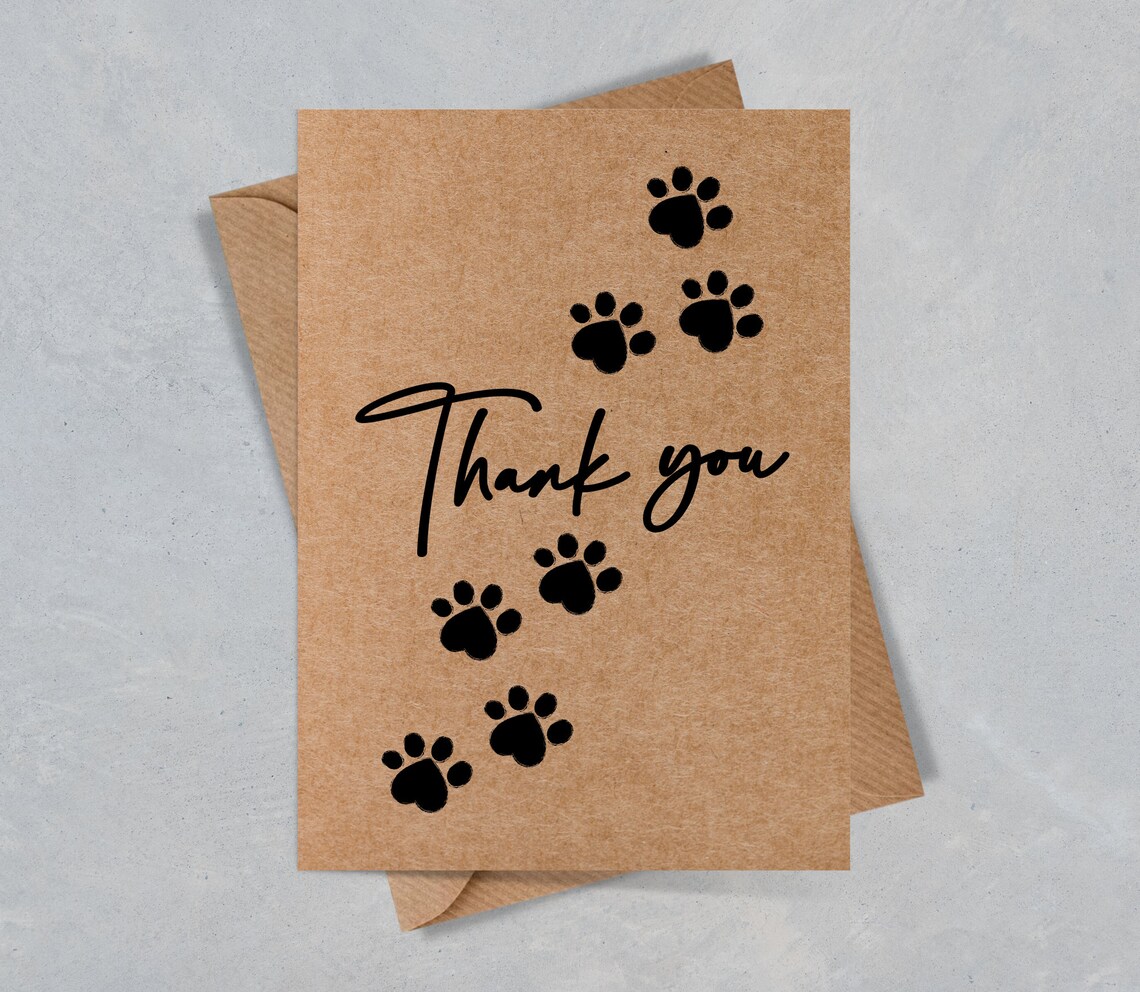 Dog Thank You Card Thank You Veterinary Card Greetings - Etsy