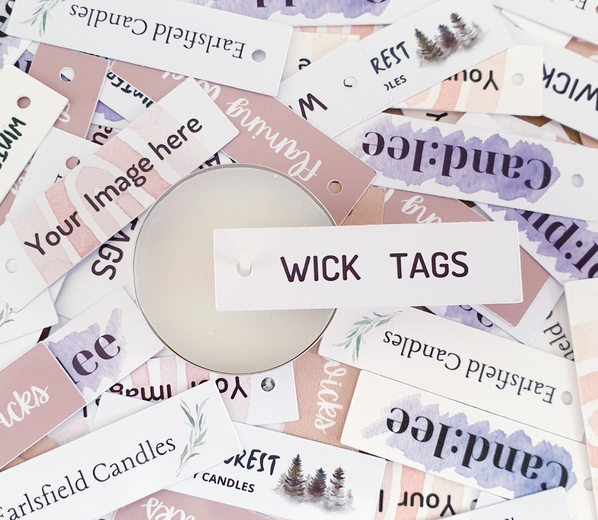 Logo Candle Tags Custom Swing Tags Shop Name Tags Candle | Etsy