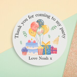Personalised Birthday Stickers | Party Favours | Thank You Party ...