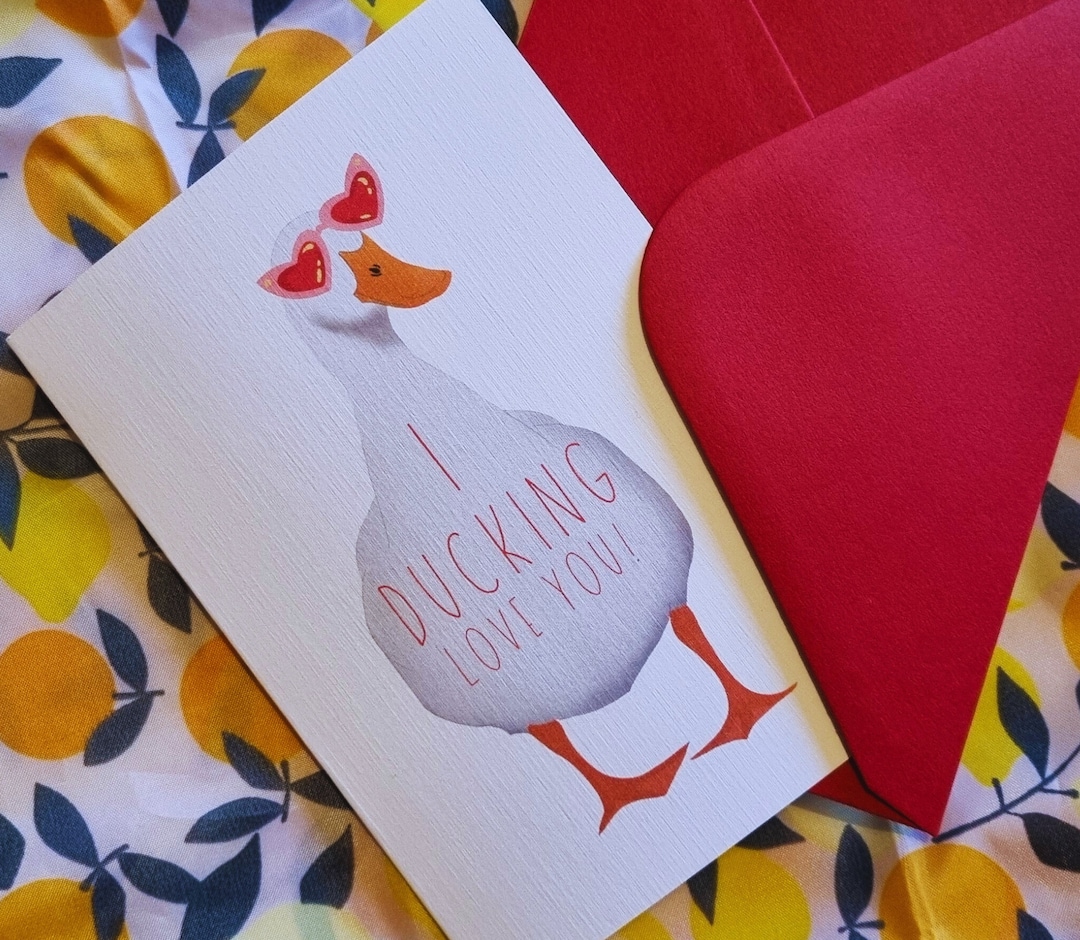 Ducking Love You Card | Valentines Day Card | A6 Greetings Card ...