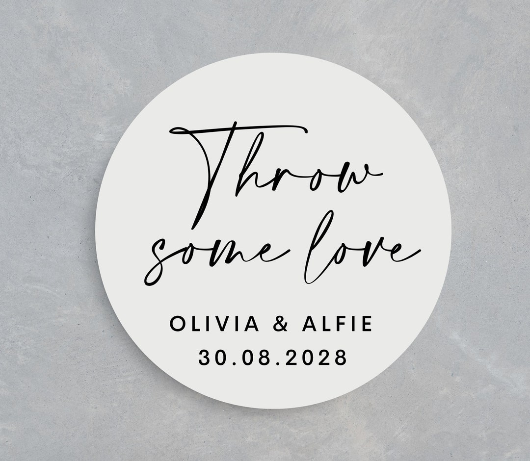 Throw Some Love Stickers | Throw Me Labels | Confetti Stickers ...