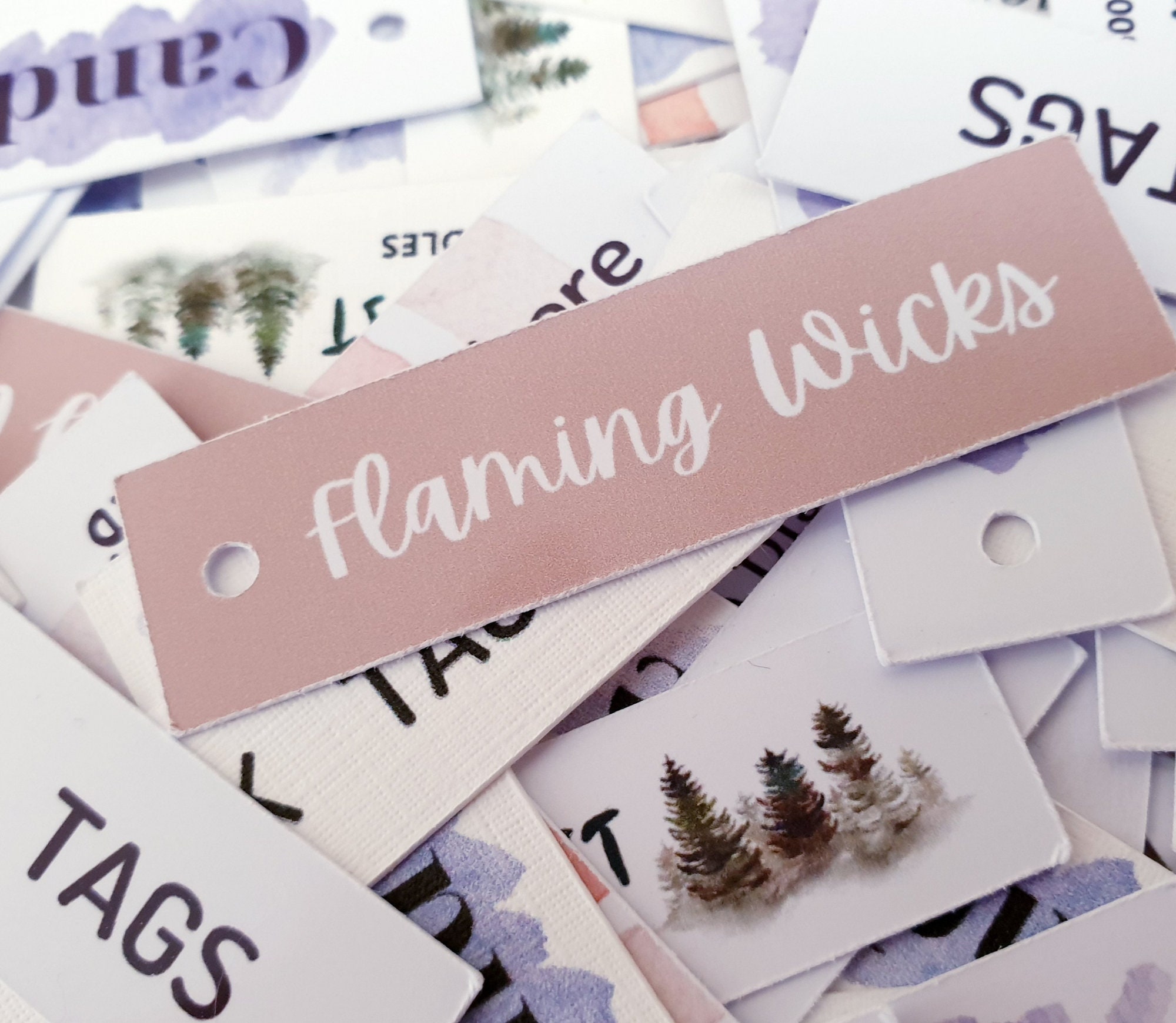 Logo Candle Tags Custom Swing Tags Shop Name Tags Candle | Etsy