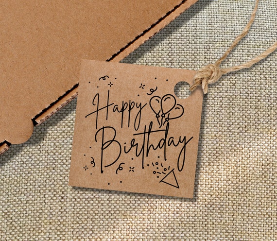 Happy Birthday Tags Birthday Swing Tag Favour Tags Mini | Etsy