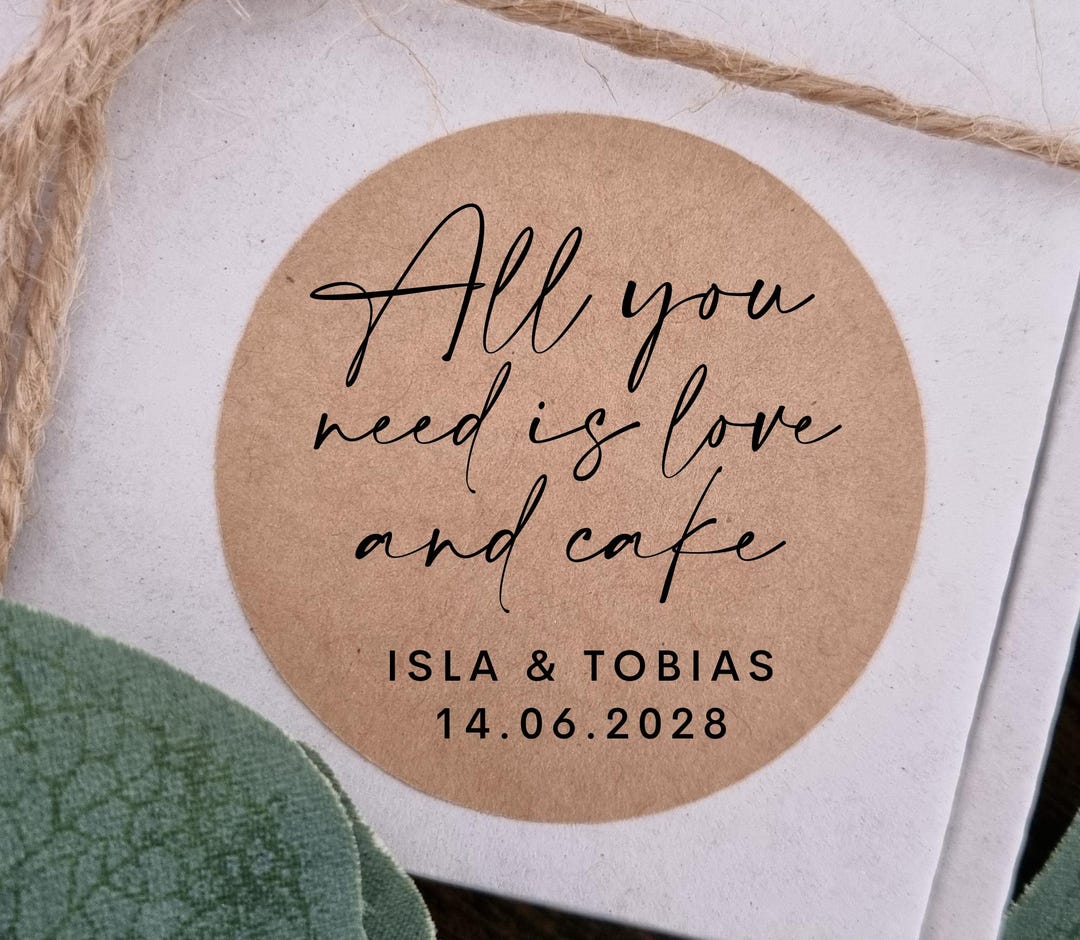 All You Need is Love and Cake | Wedding Cake Stickers | Personalised ...