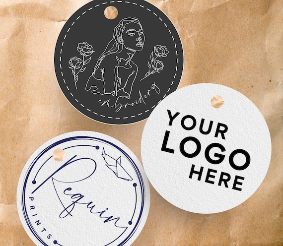 Logo Tags 2 Circle Tags Custom Swing Tags Shop | Etsy