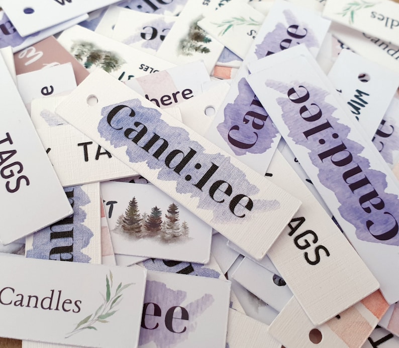 Logo Candle Tags Custom Swing Tags Shop Name Tags Candle - Etsy UK