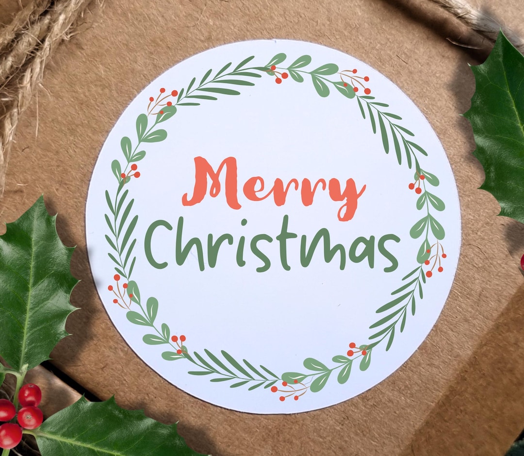 Christmas Gift Stickers | Merry Christmas Favours | Xmas Stickers ...