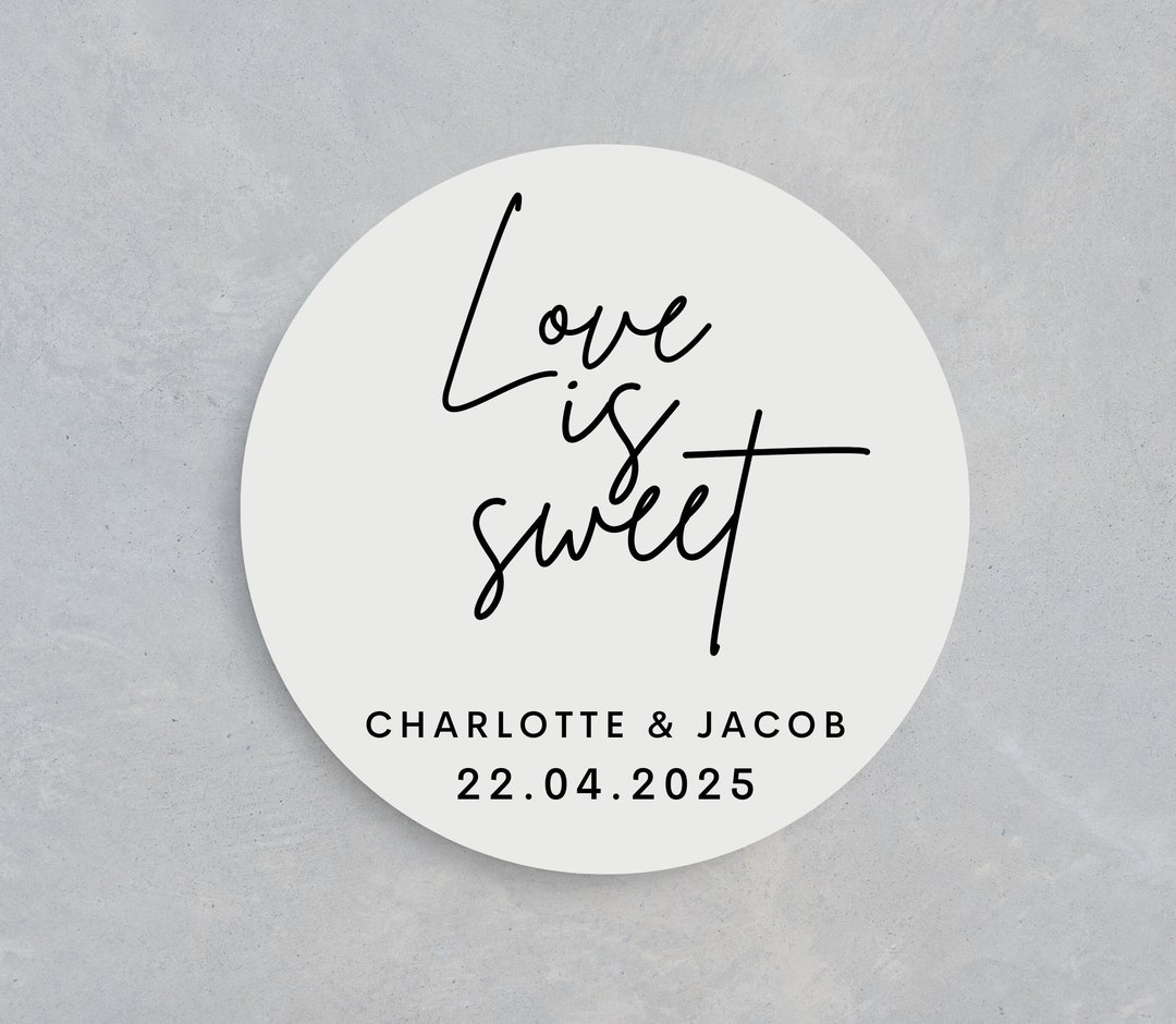 Wedding Sweets Stickers | Love is Sweet Labels | Sweet Packet Stickers ...