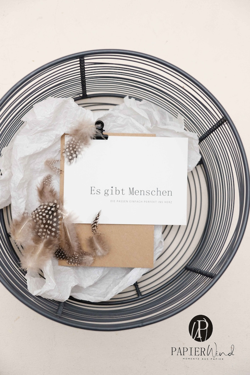 Postkarte es Gibt Menschen Die Passen Einfach Perfekt - Etsy