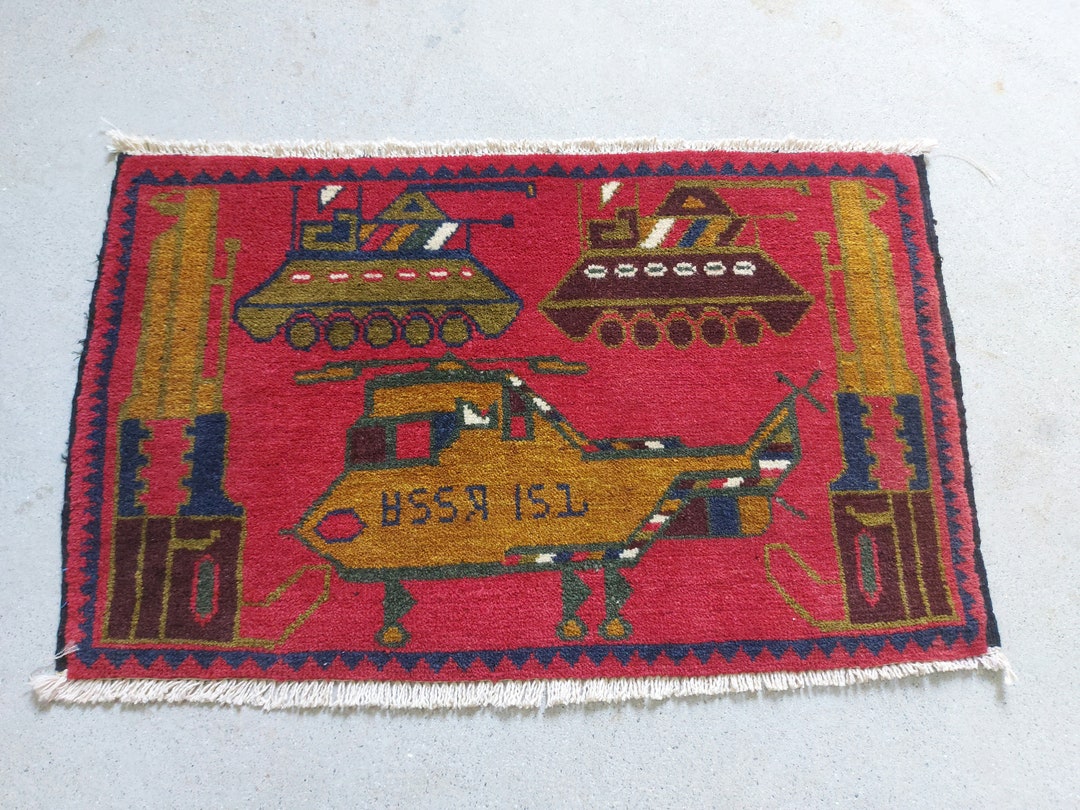 68x42 Cm Handmade Afghan War Rug Wool Rug Oriental Mini Rug - Etsy