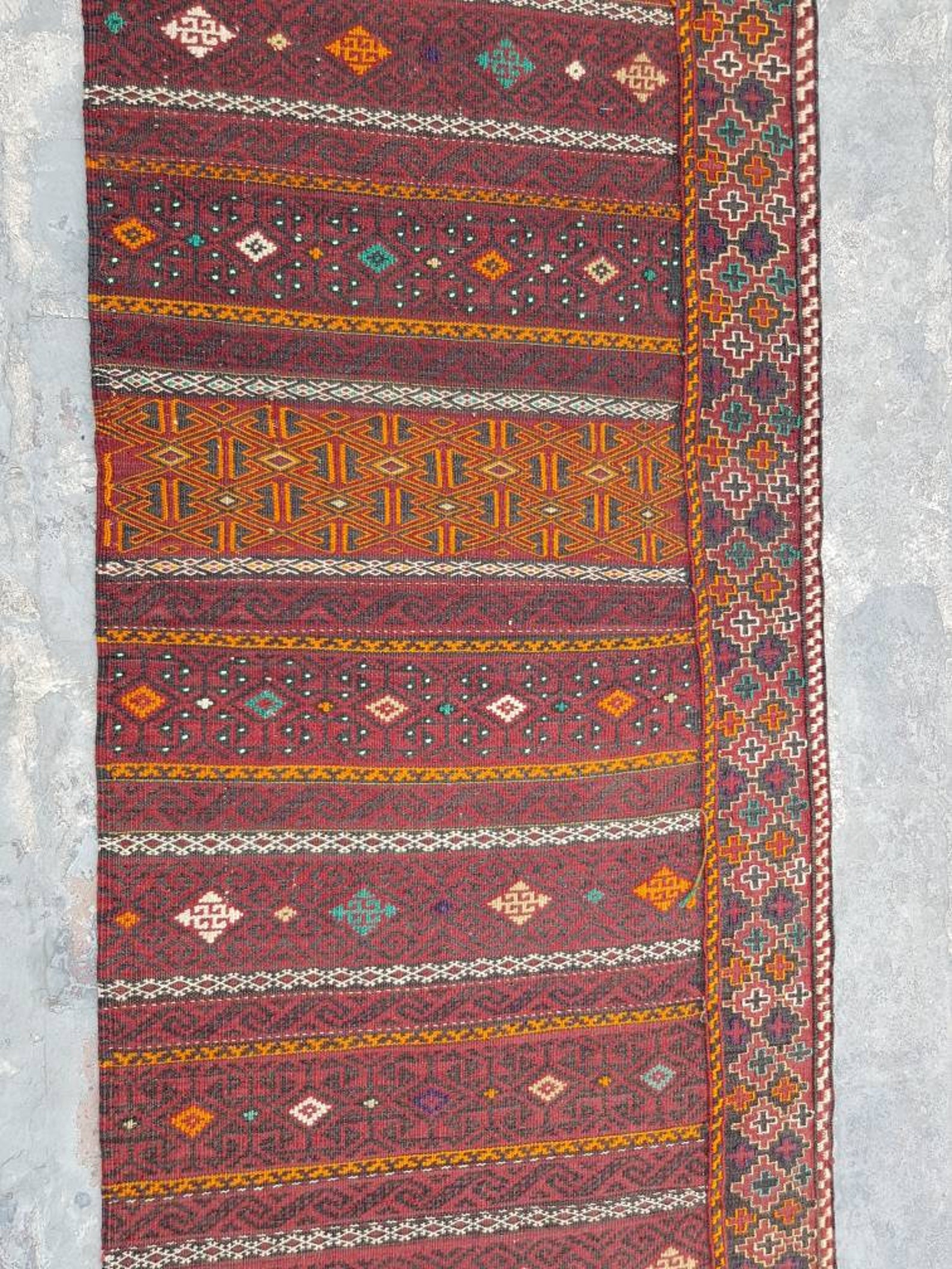 7'1x2'2 Feet Handmade Afghan Kilim Nice Quality Wool Kilim Flat ...