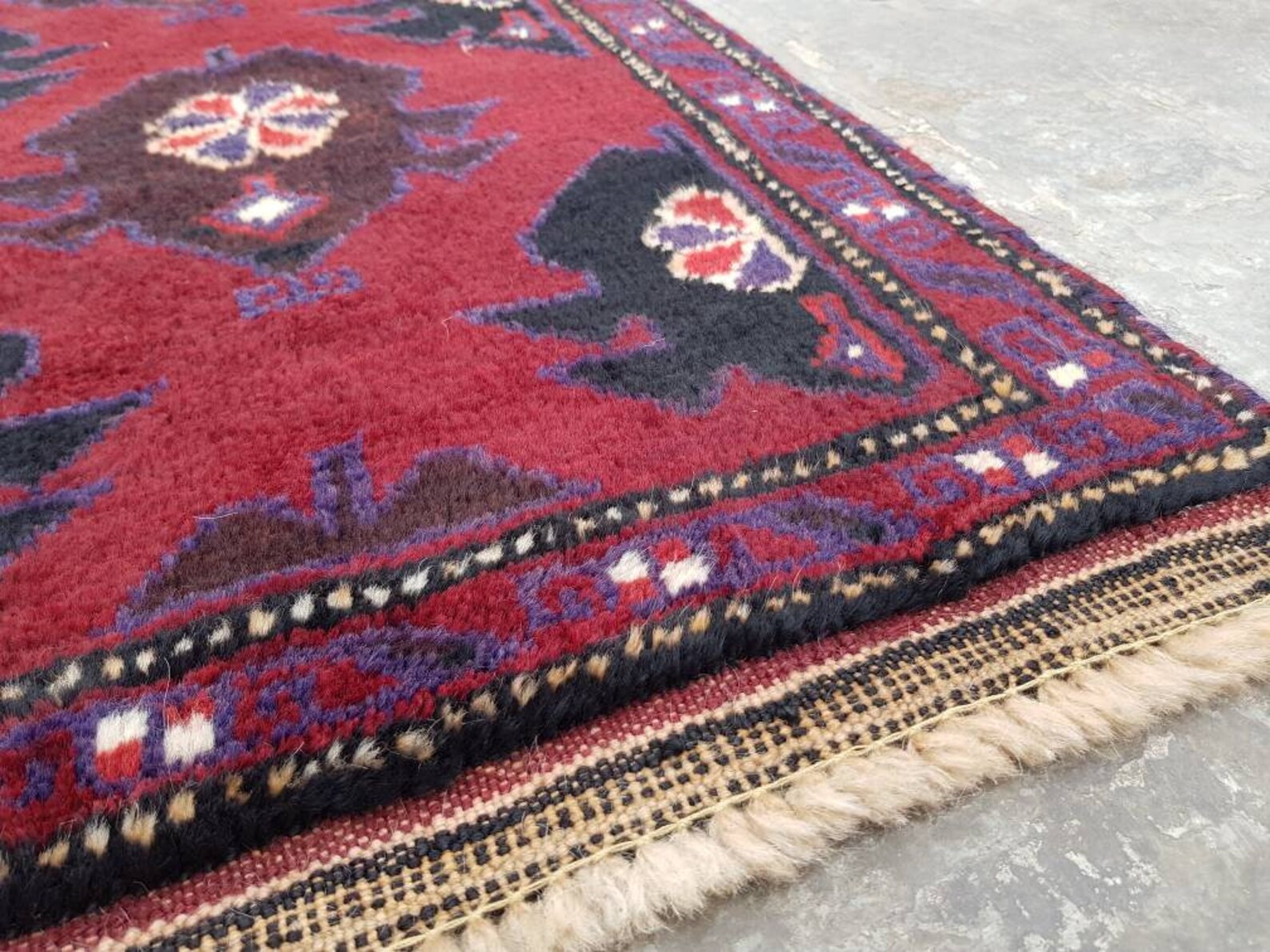 5x3 Ft Afghan Rug Nice Thaimani Tribal Rug Oriental Area Rug Vegetable ...