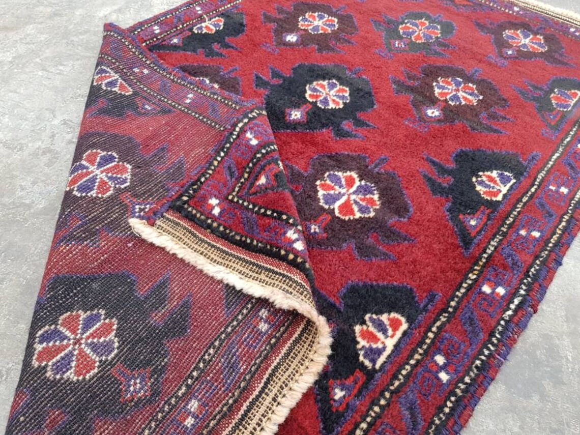 5x3 Ft Afghan Rug Nice Thaimani Tribal Rug Oriental Area Rug Vegetable ...