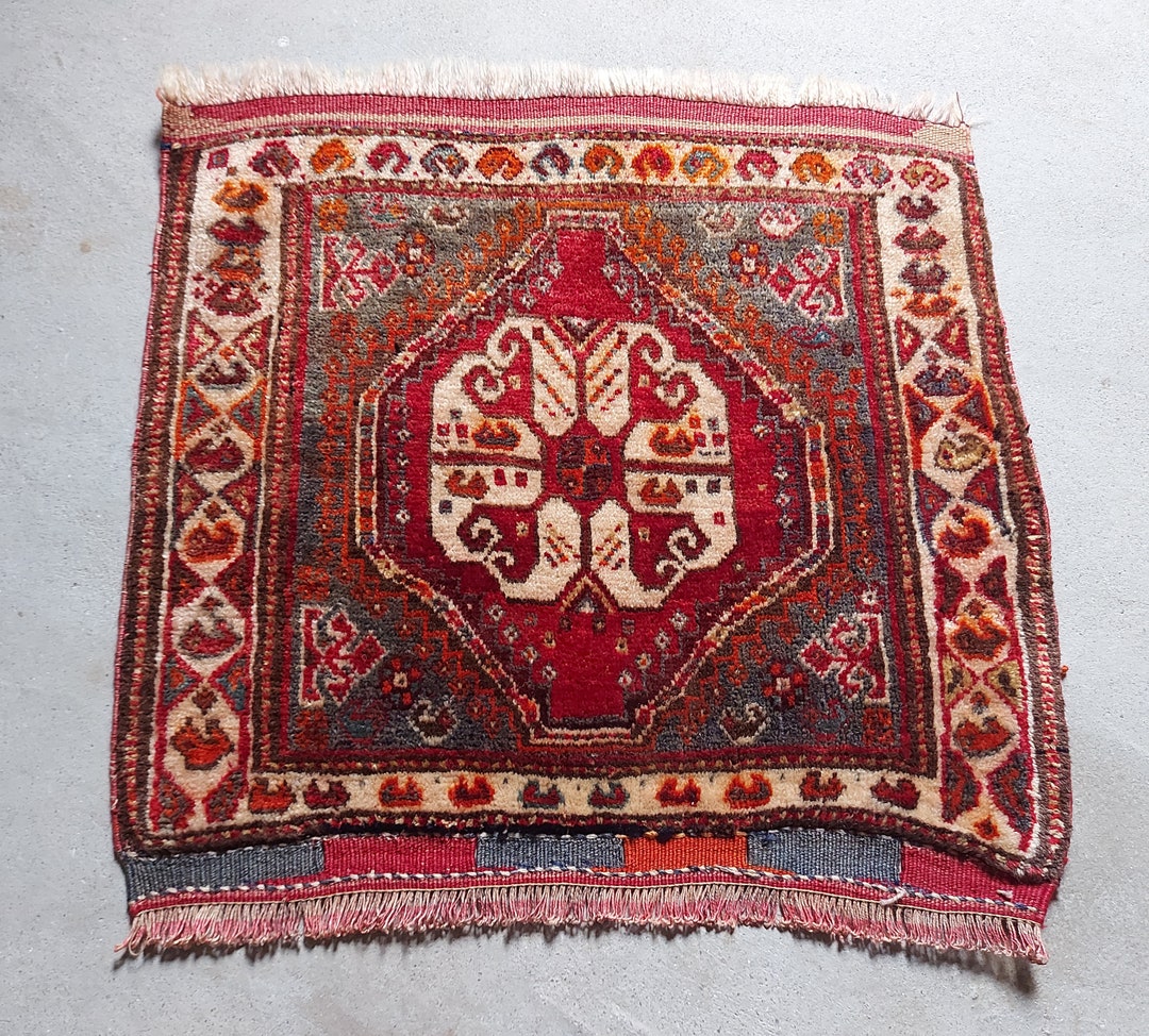 2x2 Ft Handmade Sherazi Rug Oriental Rug Small Rug Doormat Decorative ...