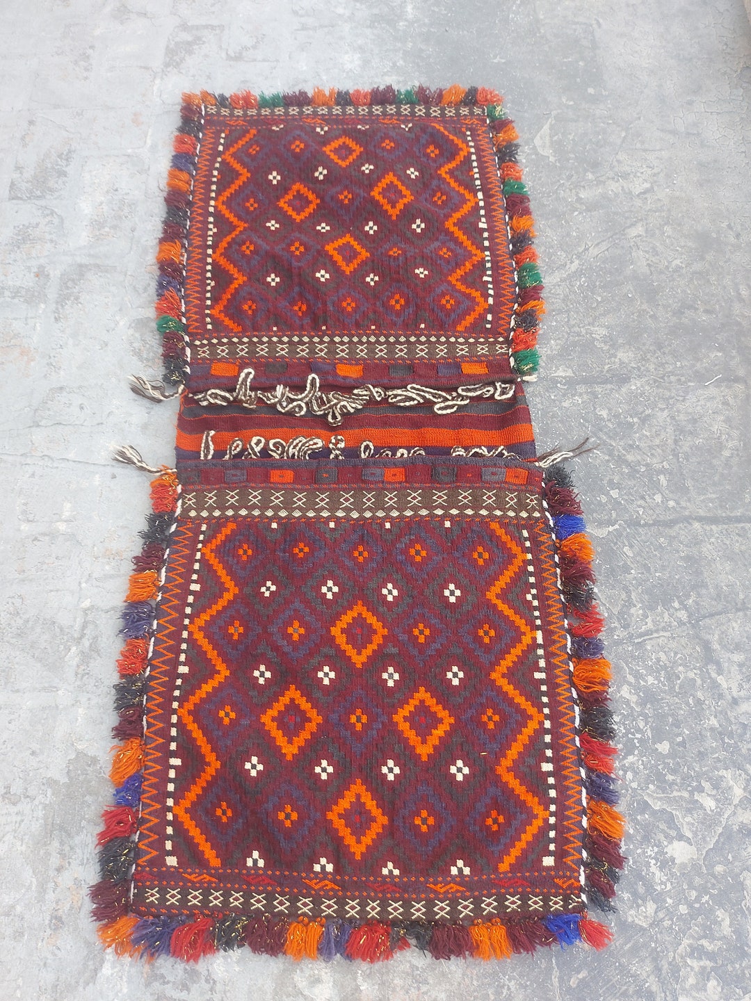 5x2 Ft Handmade Afghan Tatar Saddlebag Rug Nice Quality Wool Kilim Rug ...