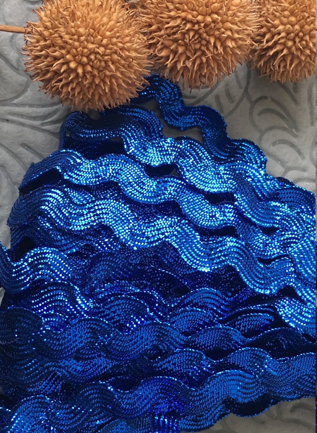 5mm Metallic Ric Rac Ribbon 1 Yard, Metallic Trim, Trimming, Metallic ...