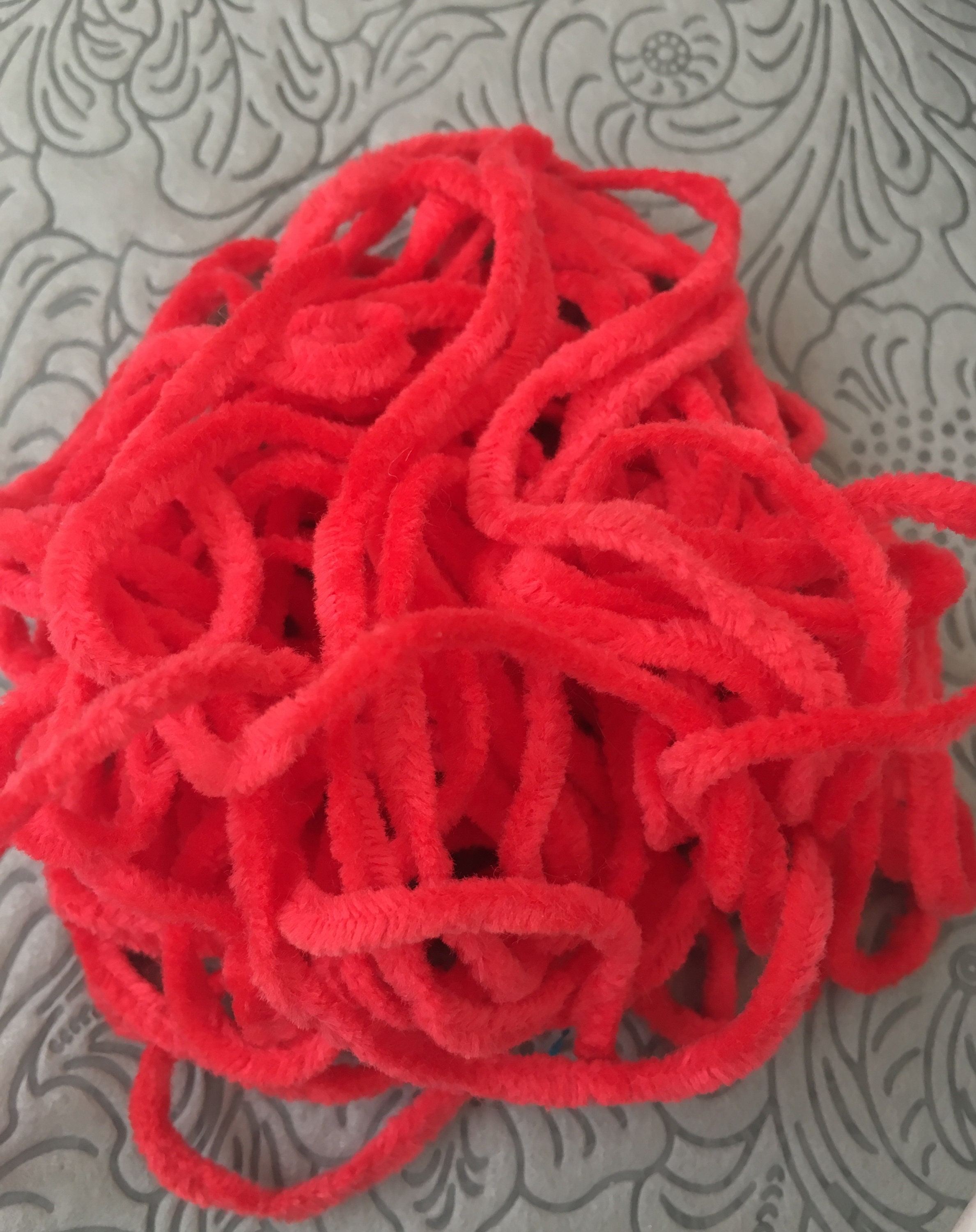 6 Meters Velvet Chenille Thread, Velvet Chenille 4 Mm, Cotton Chenille ...