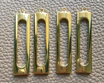Brass Rectangle Connector 6 Raw Brass Rectangle Connectors - Etsy