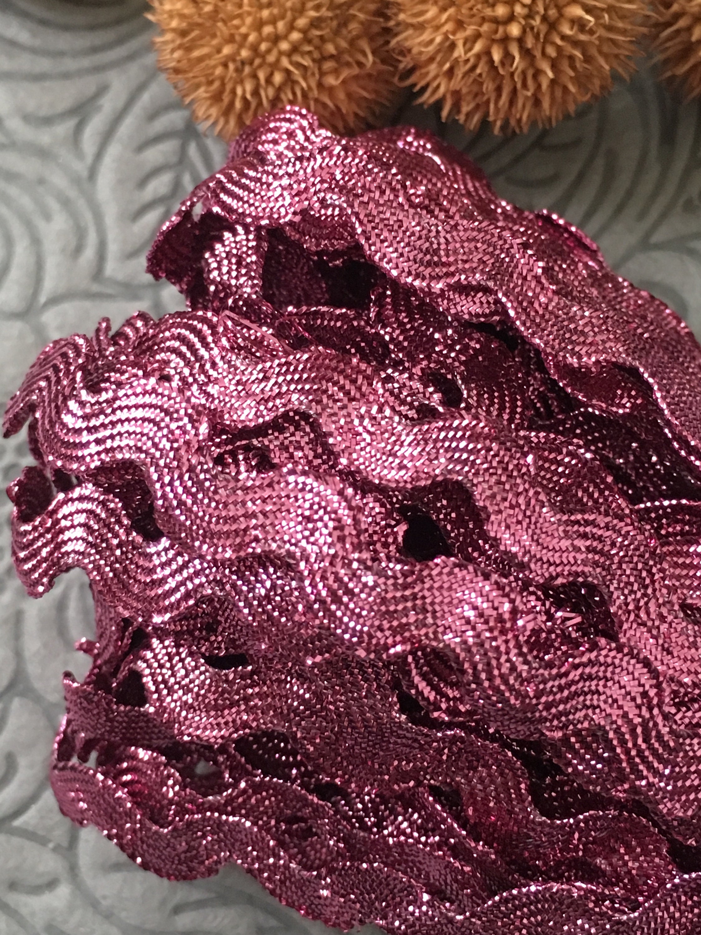 5mm Metallic Ric Rac Ribbon 1 Yard, Metallic Trim, Trimming, Metallic ...