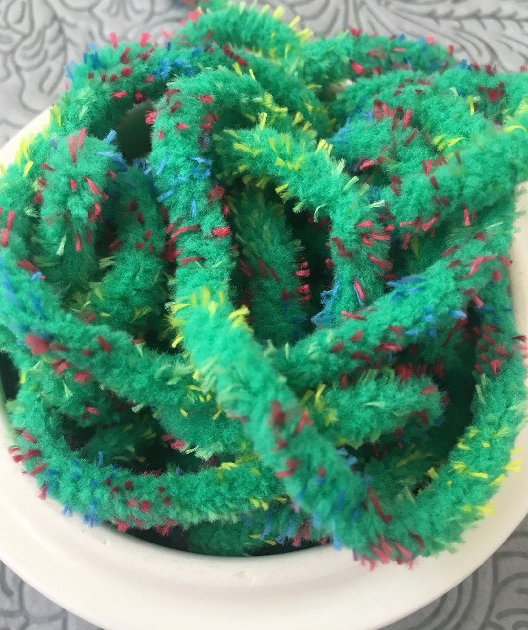 3 Meters Velvet Chenille Thread 8 Mm, Plush Chenille Yarn for ...