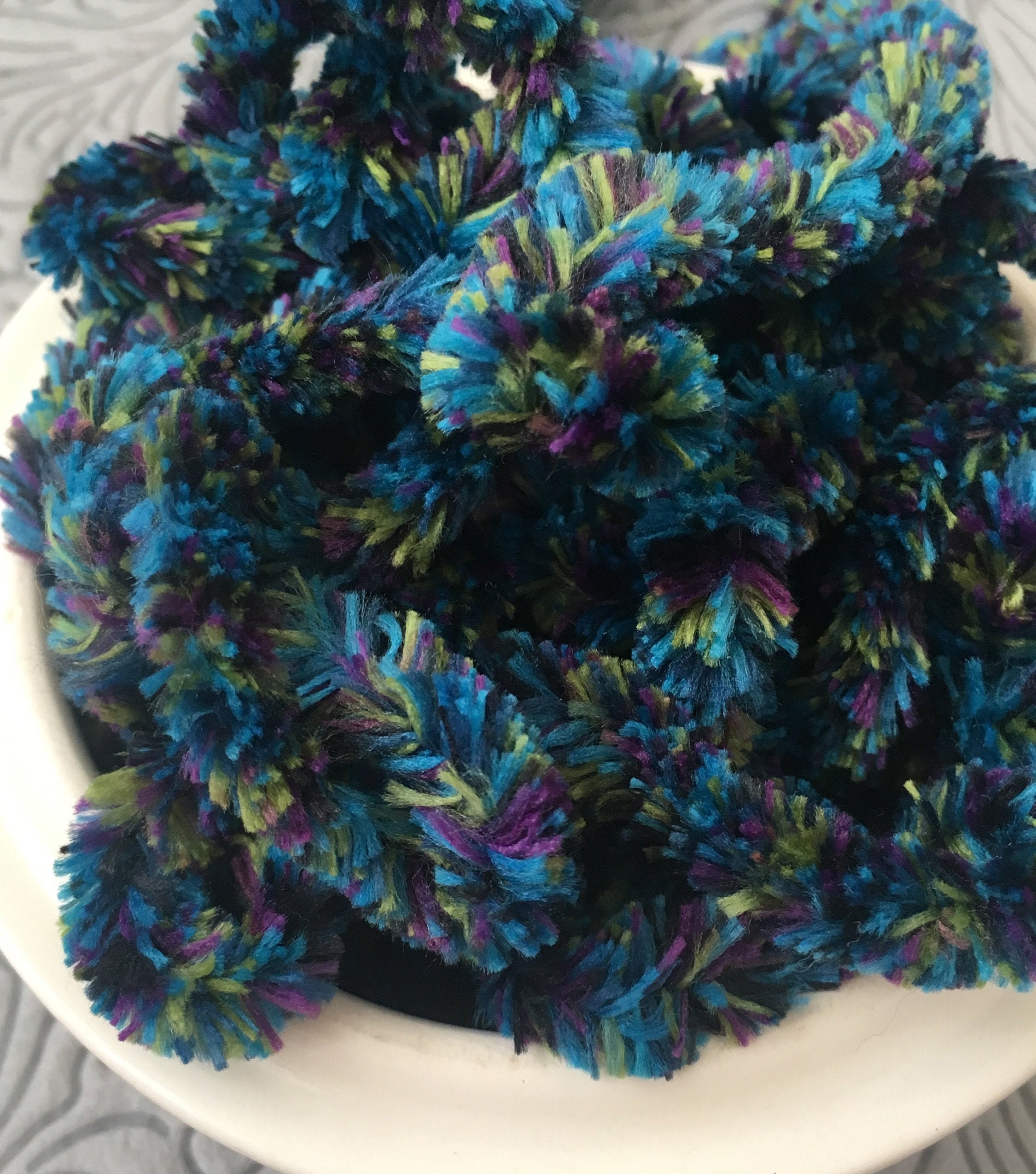 3 Meters Velvet Chenille Thread 8 Mm, Plush Chenille Yarn for ...