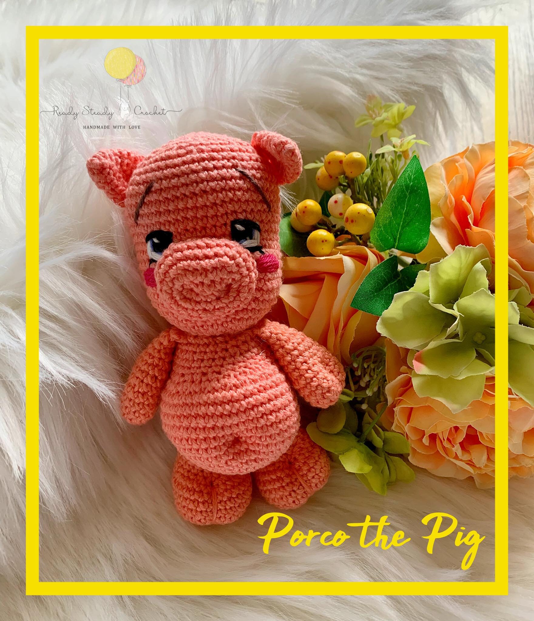 PORCO the Pig CROCHET PATTERN in Eng Wzór Szydel1kowy Na - Etsy