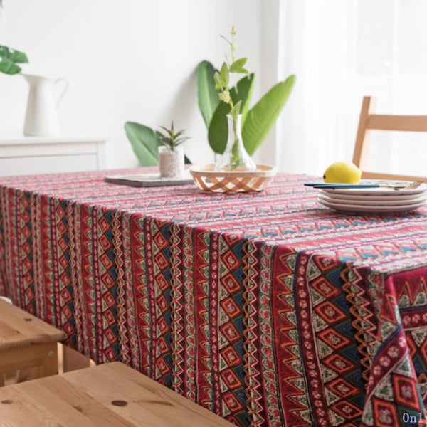 Bohemian Style Tablecloth - Etsy
