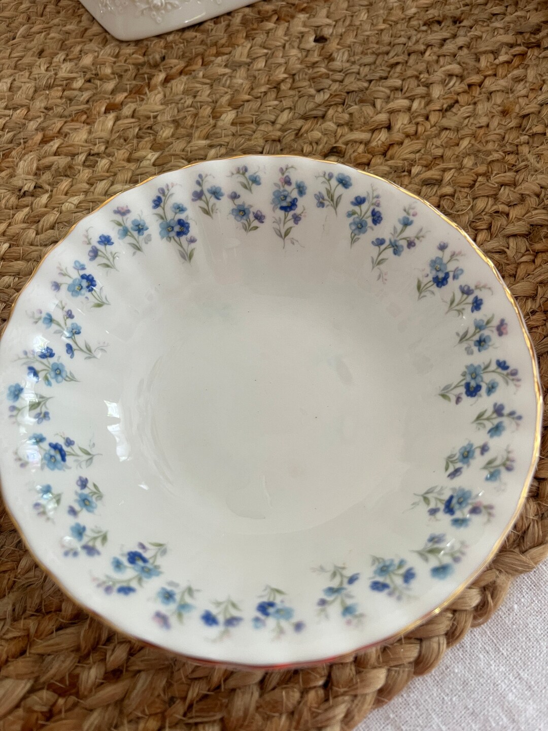 Royal Albert Memory Lane Blue Floral but Candy Dish - Etsy