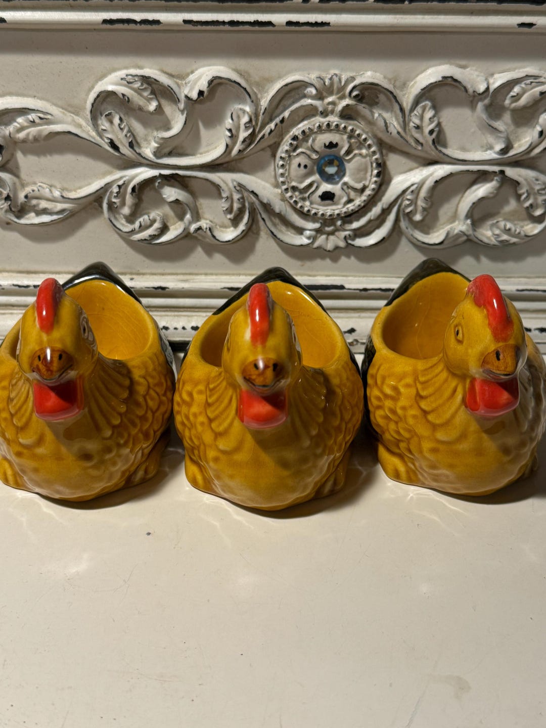 Rooster Egg Cups Country Farmhouse Kitchen Set of 3 - Etsy