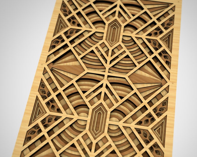 Dtfma03-multilayer Laser Cut DXF Design File, Hanging Wall Art SVG File ...