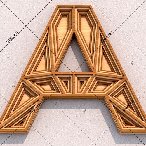 Letter X Laser Cutting Multilayered 3D Geometric Design DXF - Etsy