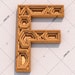 Letter F, Laser Cutting Multilayered 3D Geometric Design DXF SVG Ai Eps ...