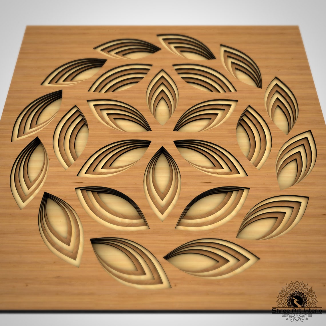Dtfma09-multilayer Laser Cut DXF Design File Hanging Wall Art - Etsy
